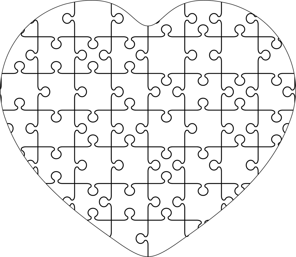 Puzzle Heart and Roses \ Selfmade Puzzle \ Saint Valentine Hearts ...