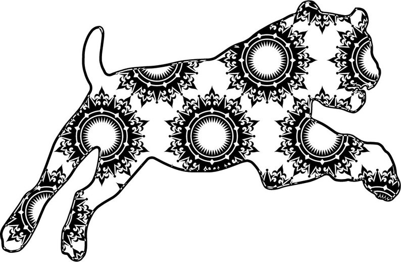 Mandala Puma /mandala Puma PNG, JPG, SVG/ Printable Mandalas / Vector ...