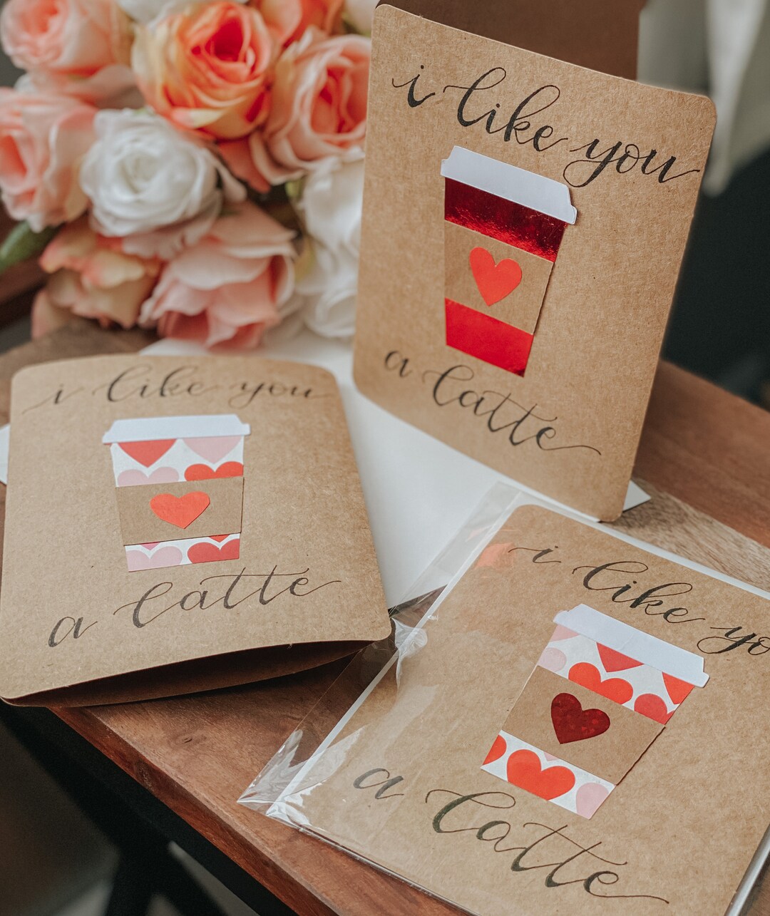 Latte Heart Card, Happy Valentine's Day Card, Vday Card for Her ...