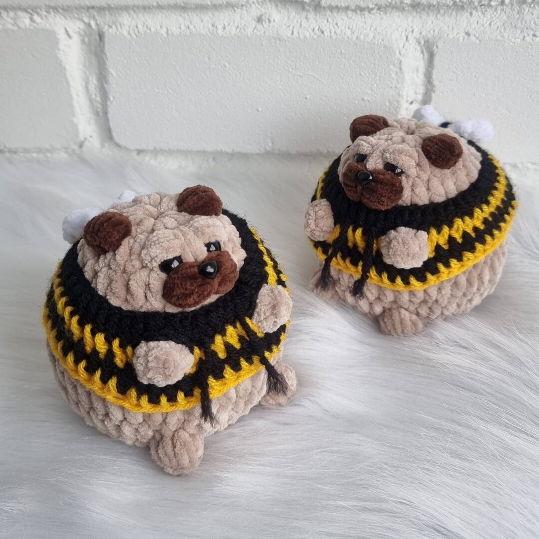Crochet PUG With a Bumblebee Sweater plush Toy Amigurumi - Etsy
