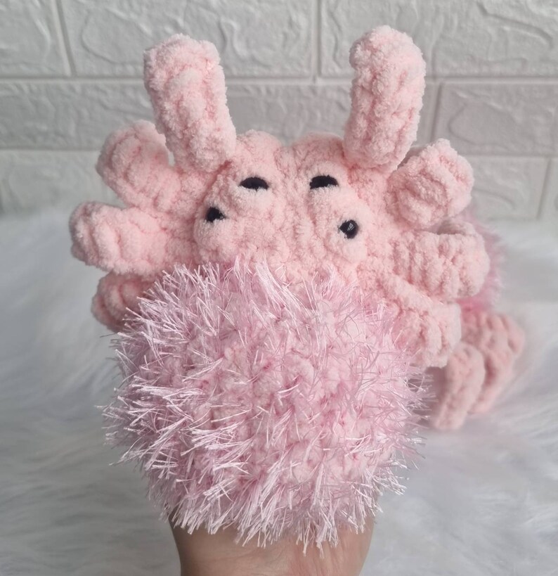 Crochet FLUFFY PINK SPIDER Cute Spider Handmade Soft Spider - Etsy