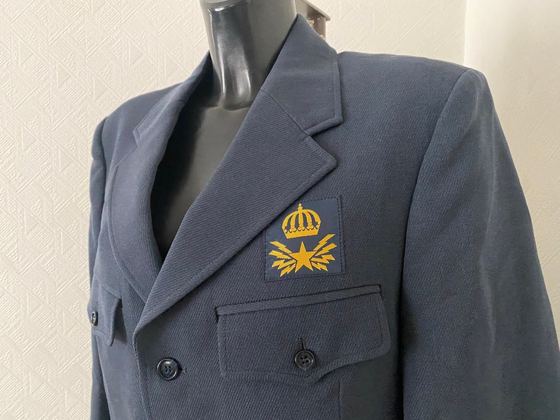 80's Swedish Royal Guard of Honor Jacket Drak Blue Men's Warm Uniform ...