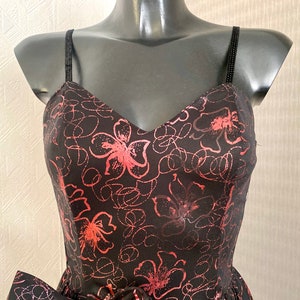 80s Vintage Prom Dress Retro Party Black Spaghetti Strap Midi - Etsy