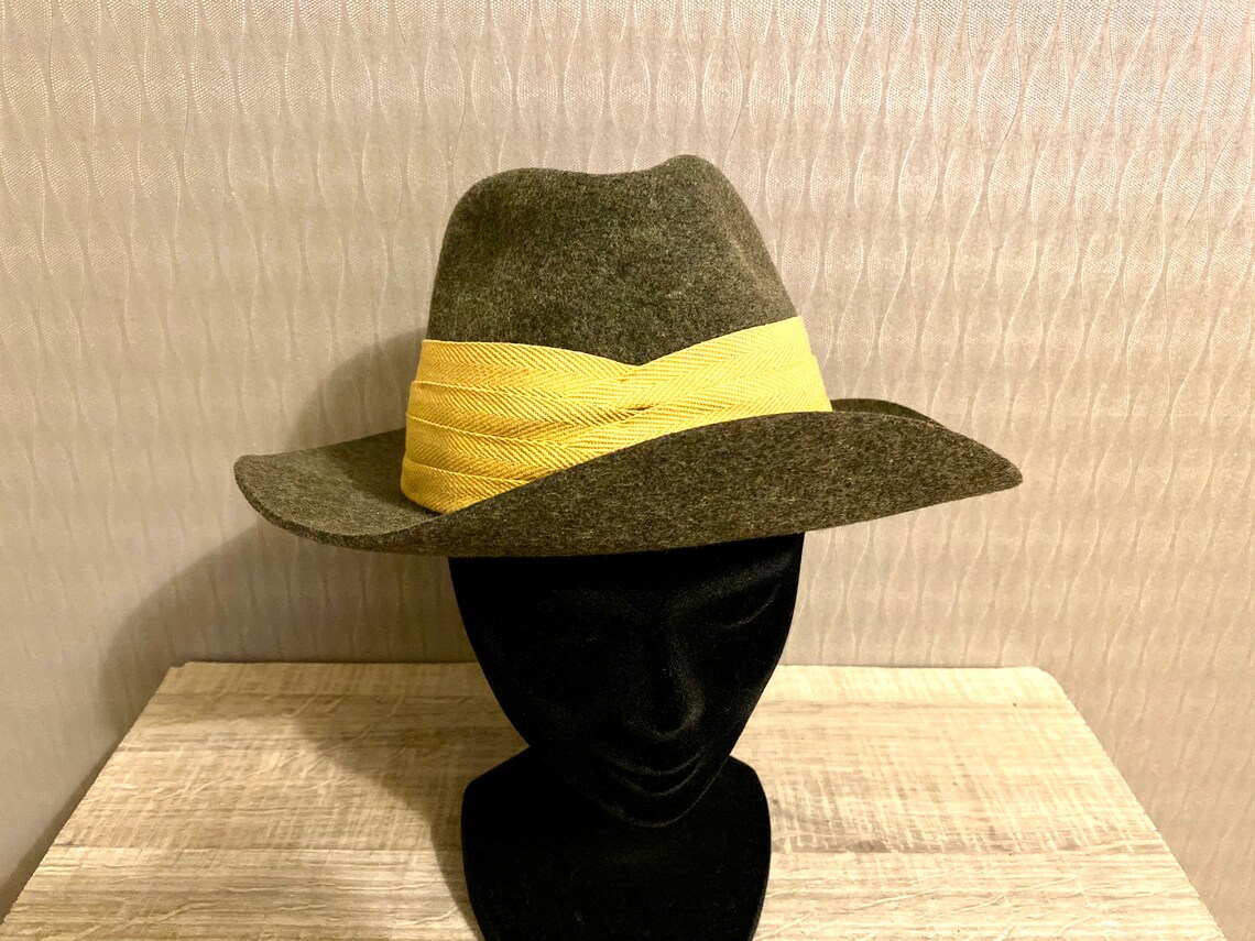 70s- 80s Herbert Johnson Hatters Men's Fedora Felt Hat London Raiders ...