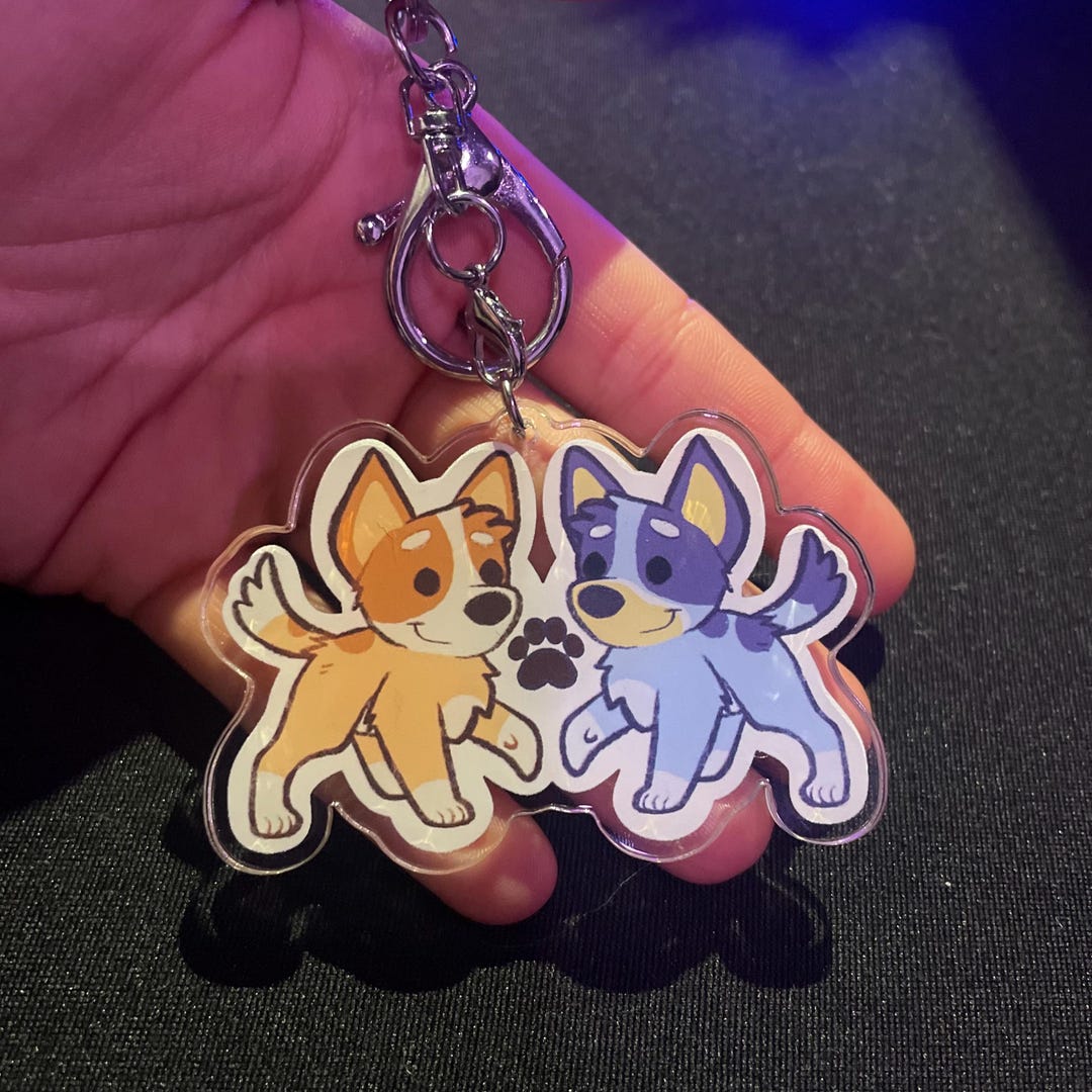 Bluey + Bingo Keychain - Etsy
