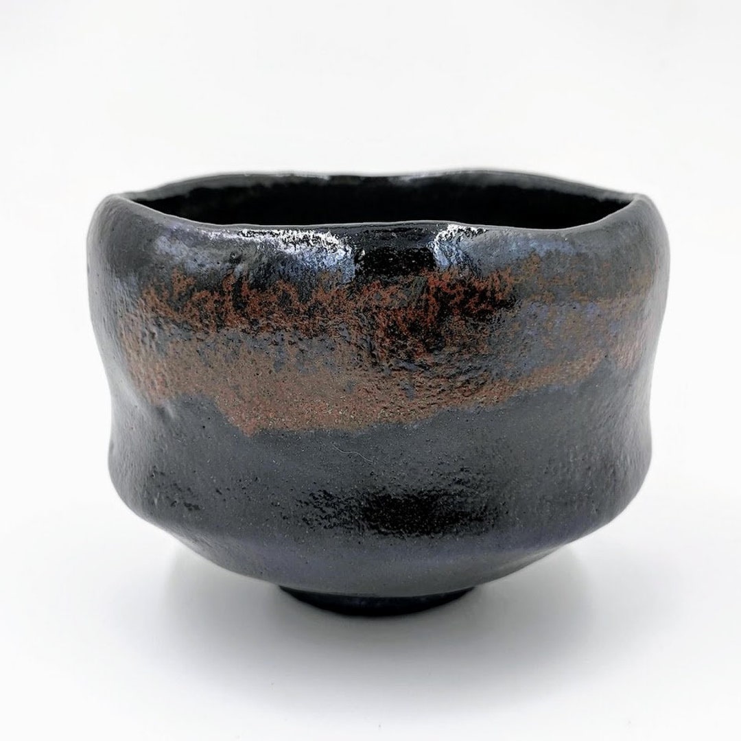 Vintage Kuro Raku Chawan by Ito Keiraku - Etsy