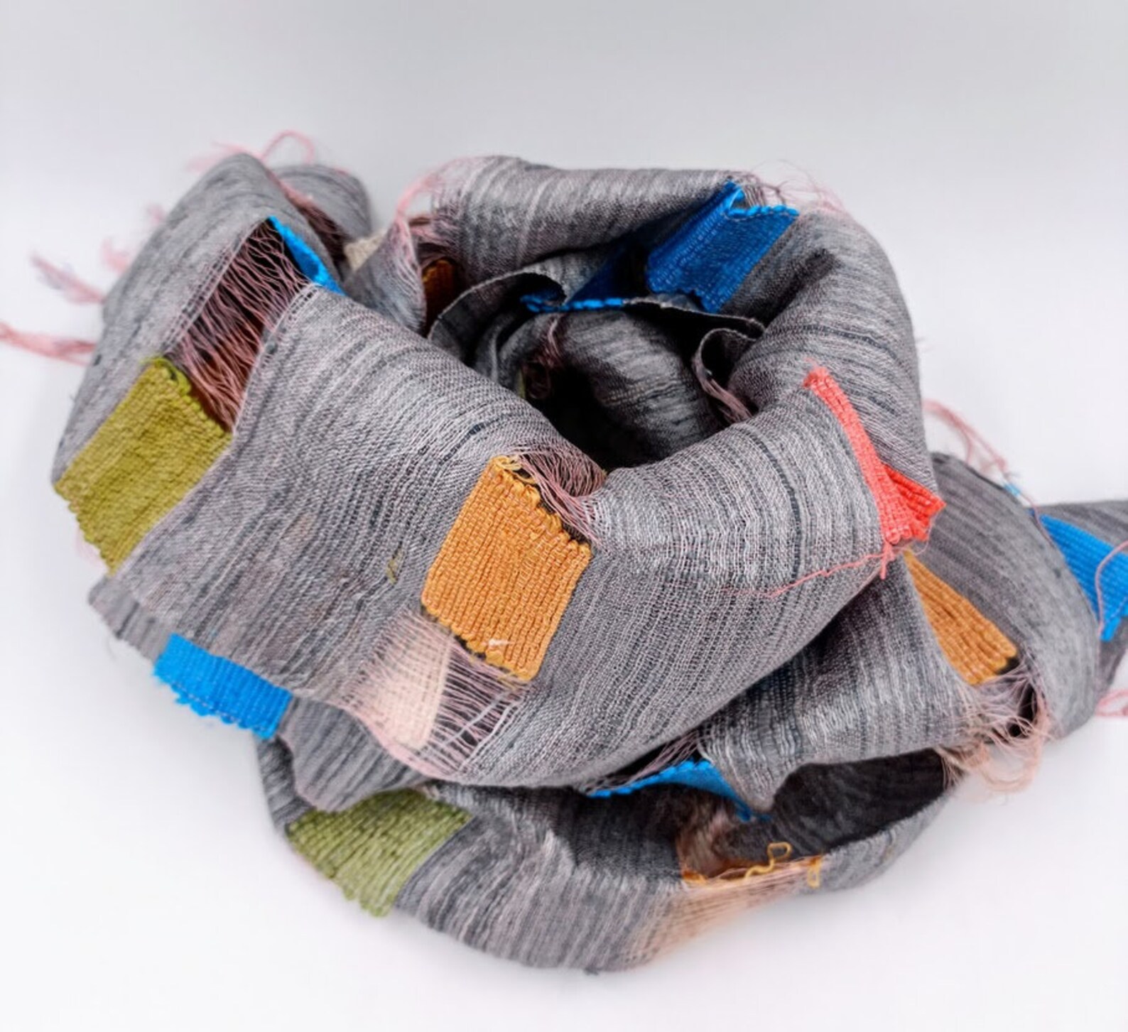 Raw Thai Silk Hand Wooven Scarf - Etsy