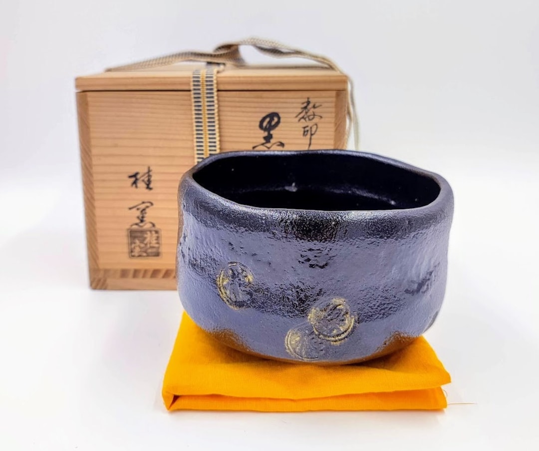 Kazu'in Kuro Raku Chawan by Katsura-gama - Etsy