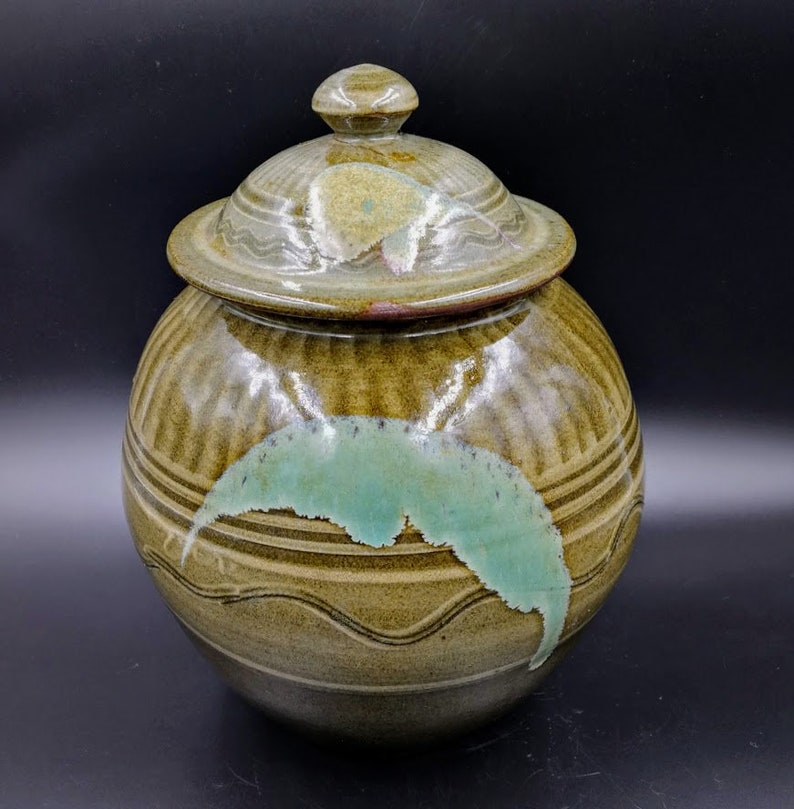 Vintage Onta Yaki Lidded Tea Jar - Etsy