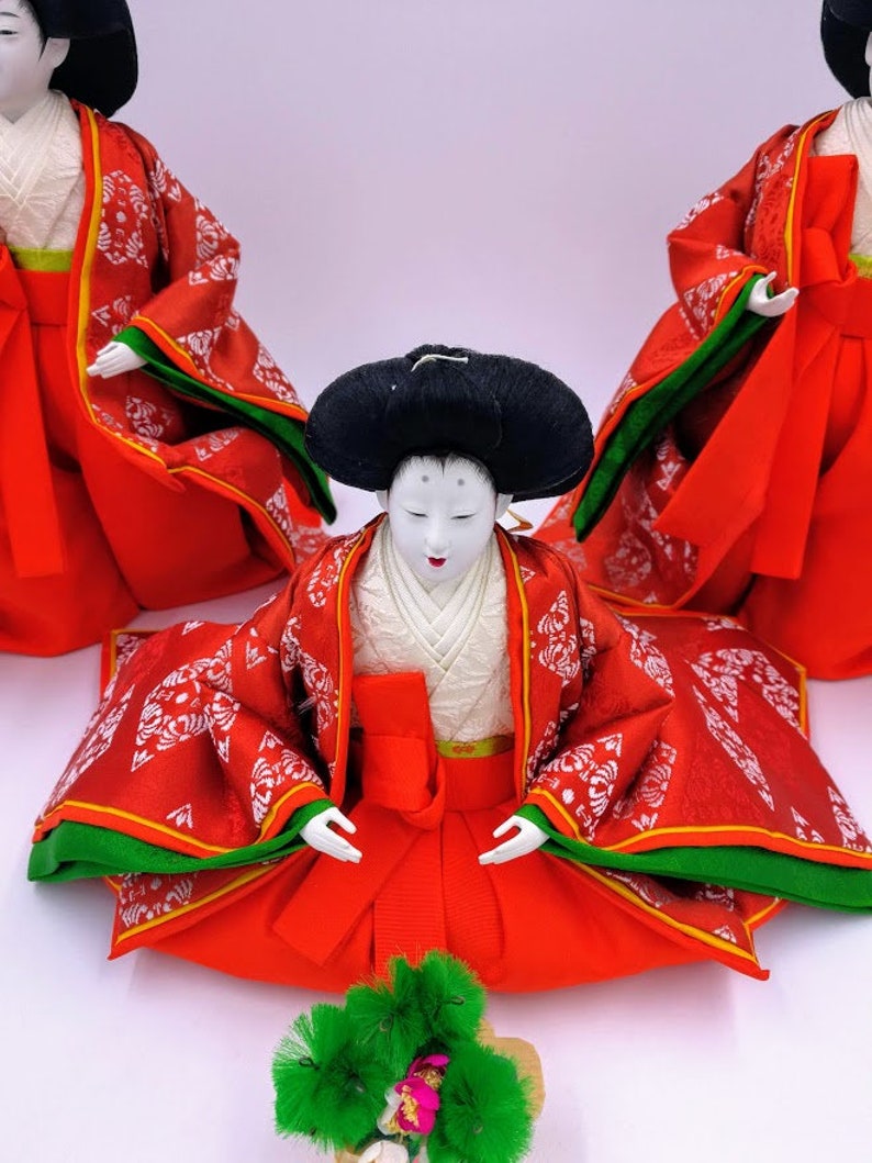 Set of 3 Japanese Ningyo Dolls | Etsy
