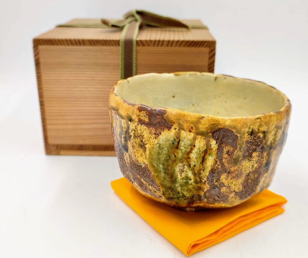 Antique Ki Seto Chawan by Katō Bakutai - Etsy