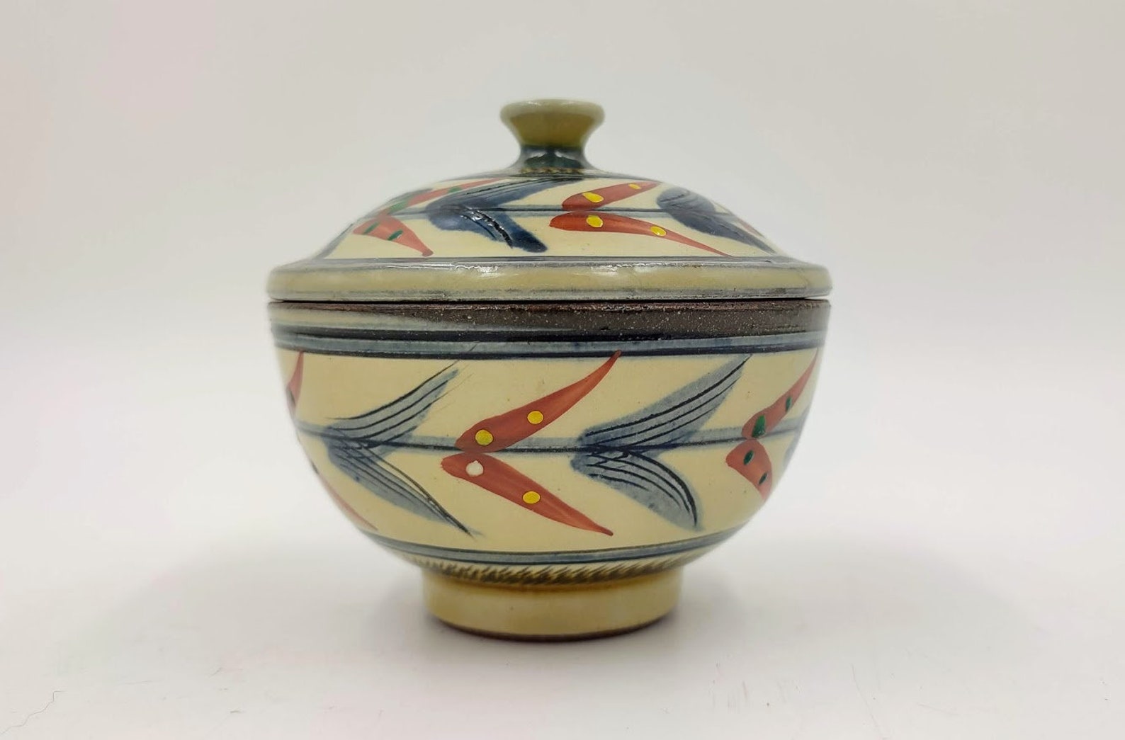 Tsuboya Yaki Lidded Jar - Etsy