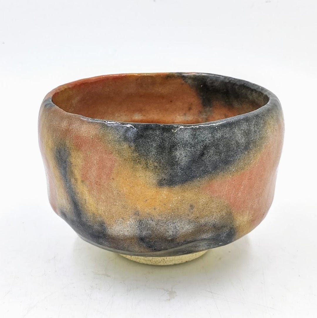 Red "aka" Raku Chawan - Etsy