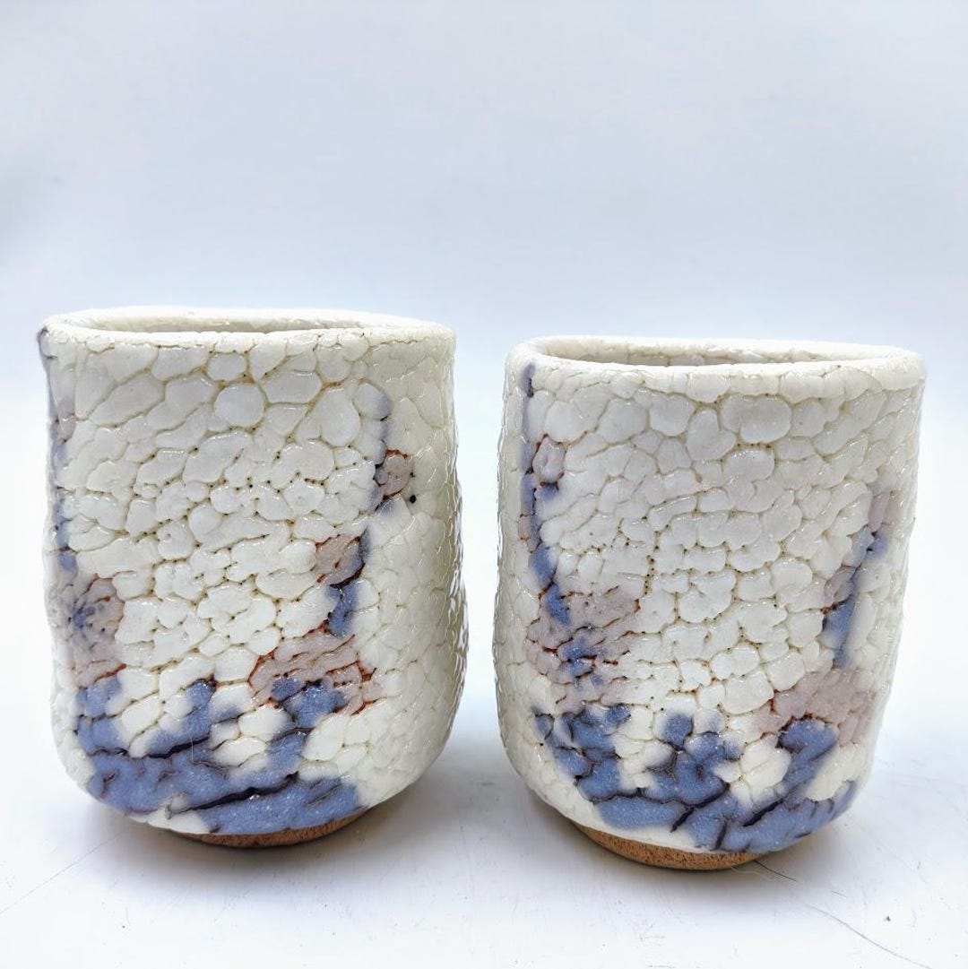 Pair of Shino Yaki Yunomi Cups - Etsy