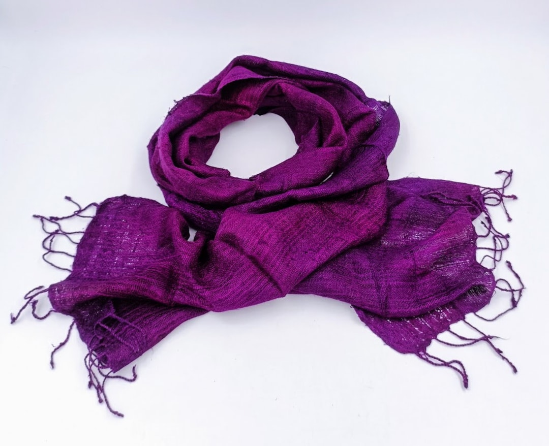 Raw Thai Silk Hand Wooven Scarf - Etsy