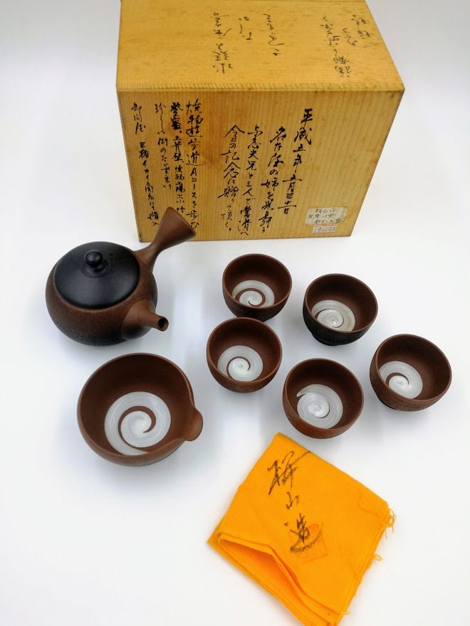 Tokoname Yaki Tea Set by Sakurayama 桜山造 | Etsy