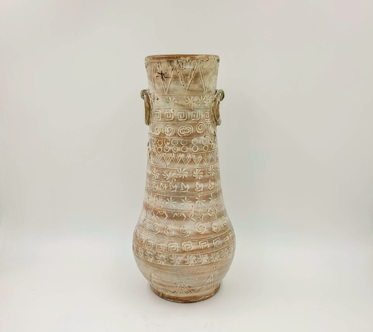 Antique Mishima Yaki Vase - Etsy