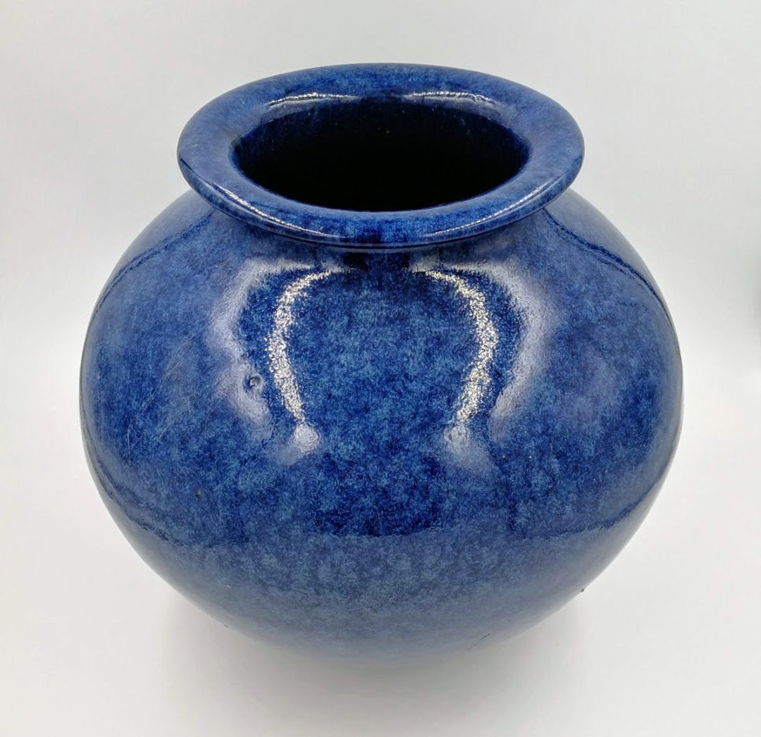 Large Globular Hare's Fur Vase Vintage - Etsy