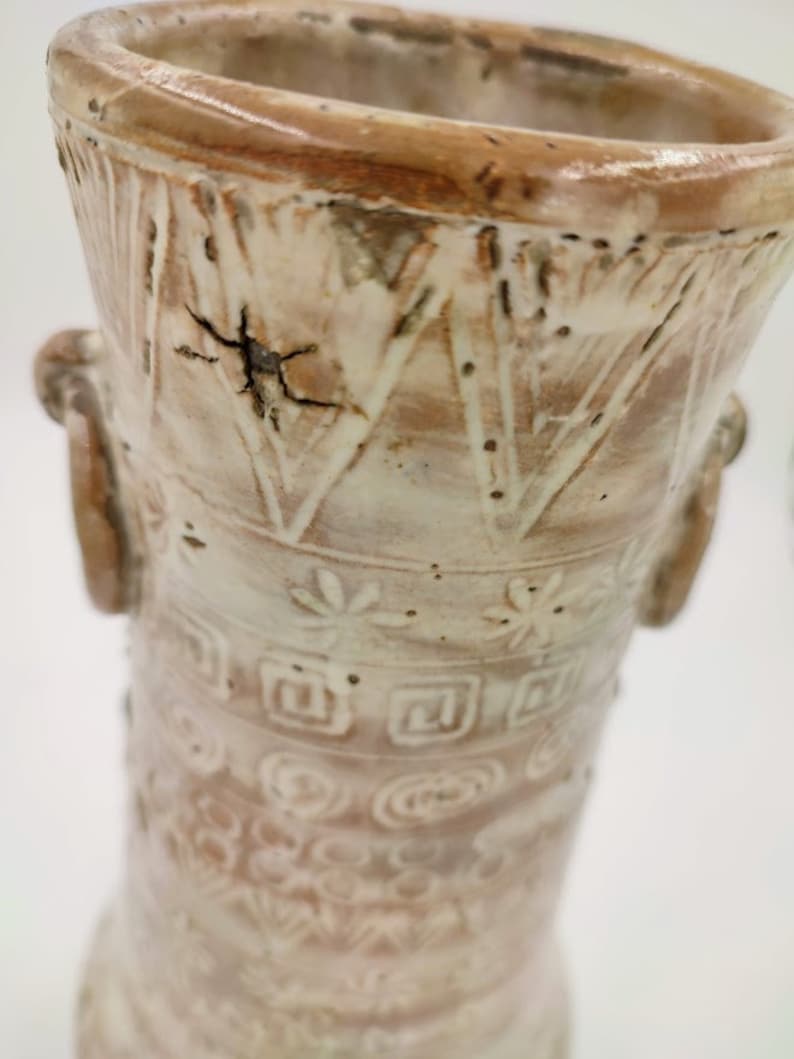 Antique Mishima Yaki Vase - Etsy