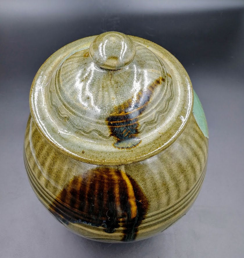 Vintage Onta Yaki Lidded Tea Jar - Etsy