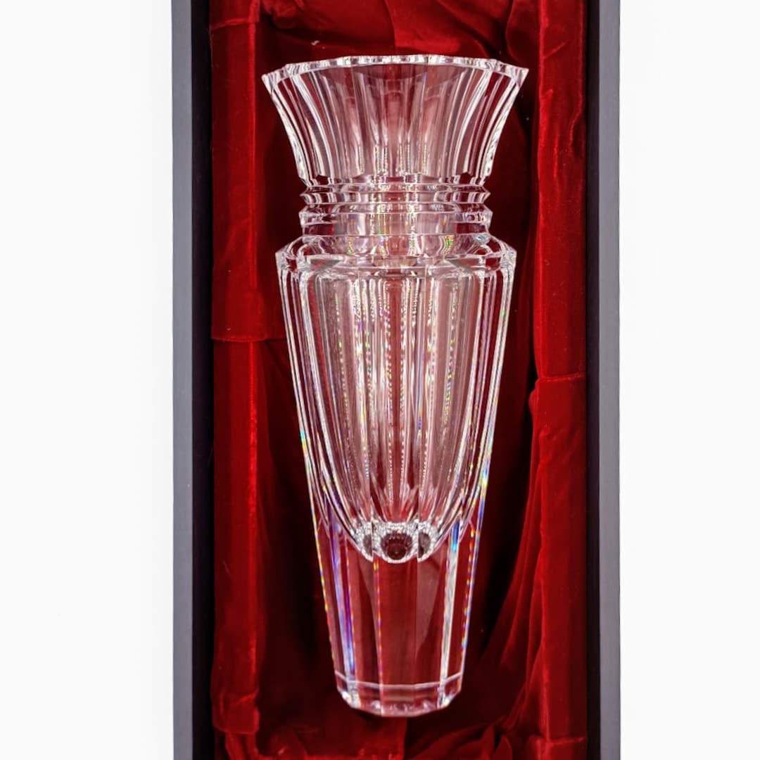 High End Vintage Hoya Cut Crystal Vase - Etsy