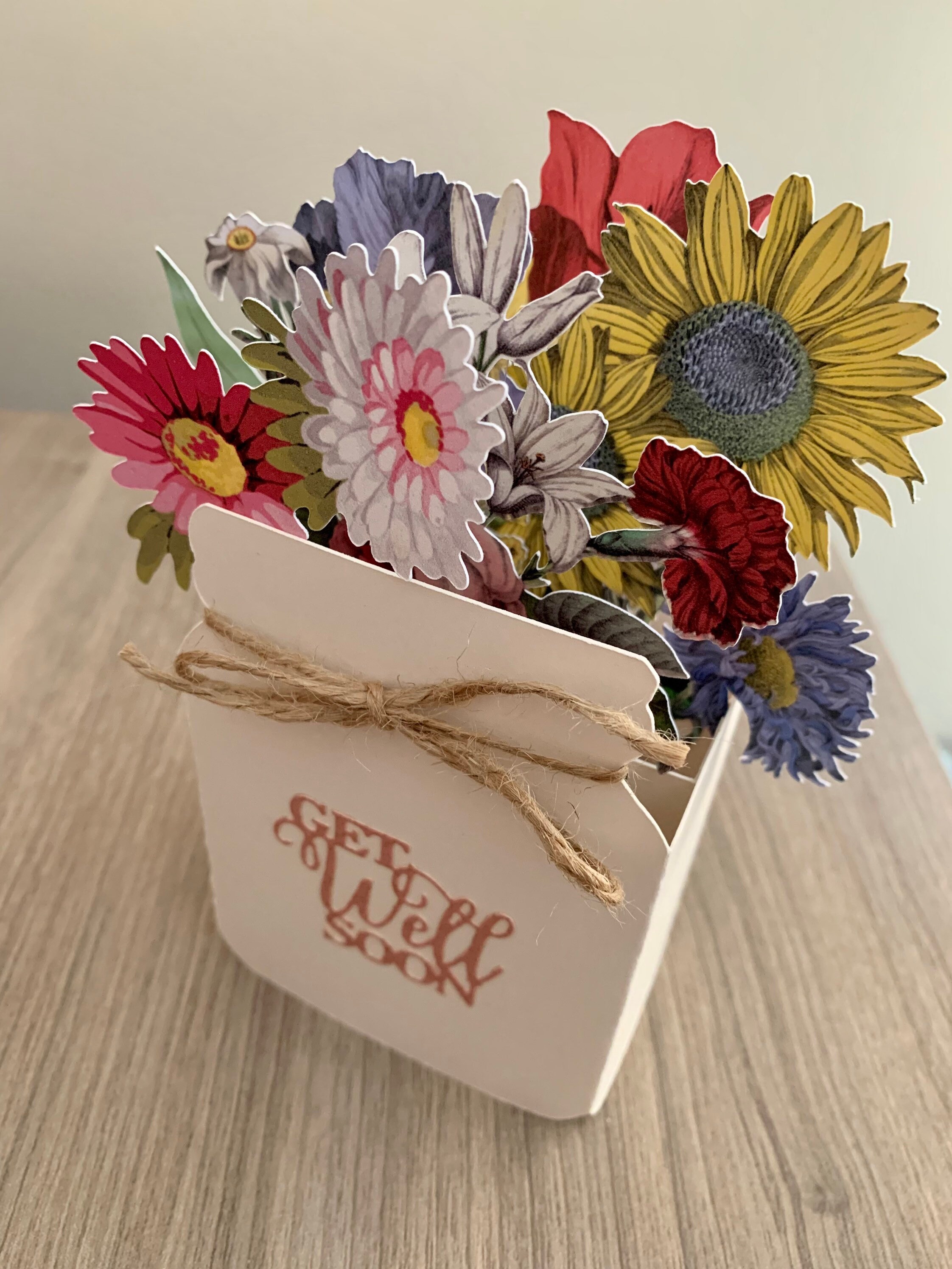 Happy Birthday / Get Well Soon / Thank You Pop up Box Card | Flower Pop ...