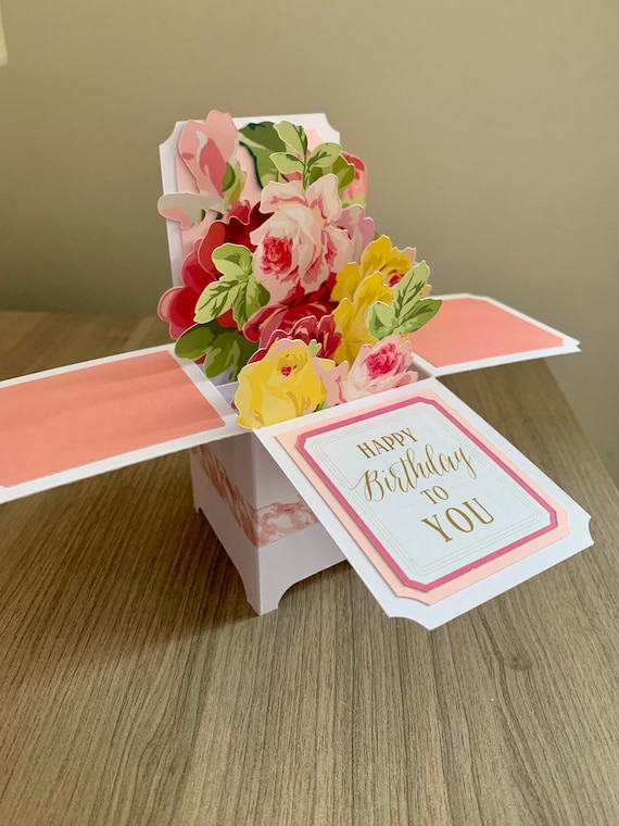 Happy Birthday Pop up Box Card Birthday Pop up Box Card - Etsy UK