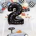 Retro Race Car Themed Black Number Balloon 16/32/40 DIY Birthday F1 Car ...
