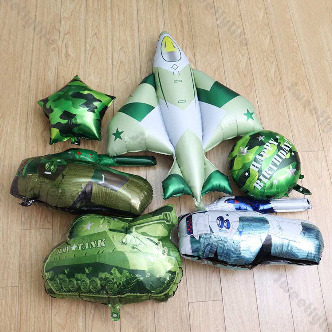 Military Themed Tanks, Airplanes, Fighter Jets, Aluminum Film Balloons ...