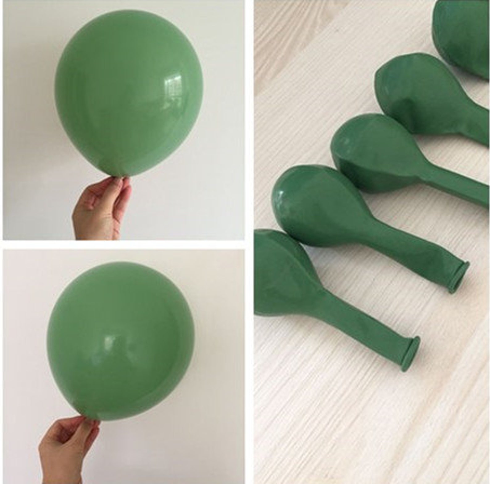 58pcs Retro Dusty Green Balloon Garland Kit Pea-green Chrome Gold ...