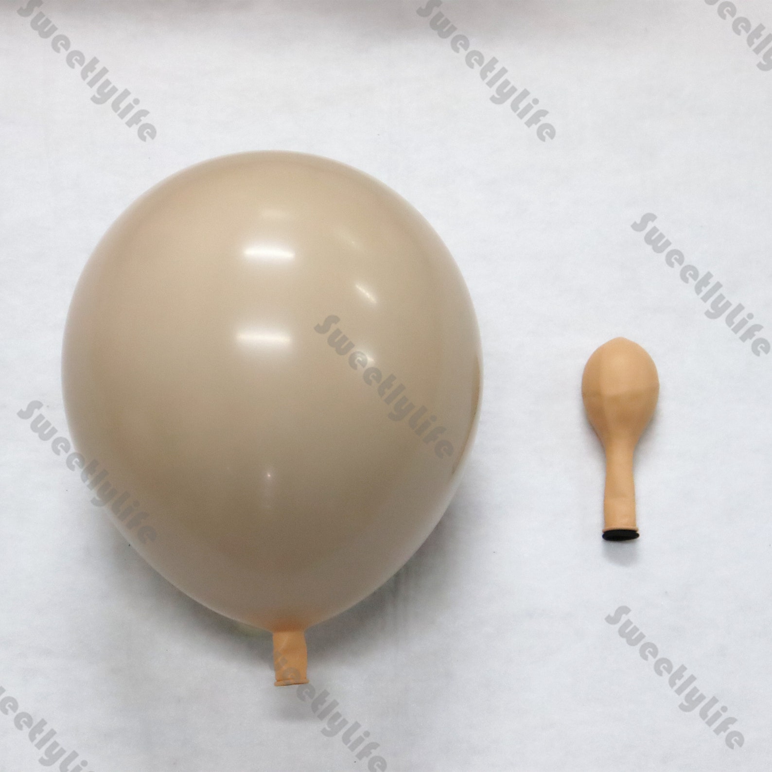85/160pcs Doubled Apricot Cream Peach Caramel Balloon Arch Kit White ...