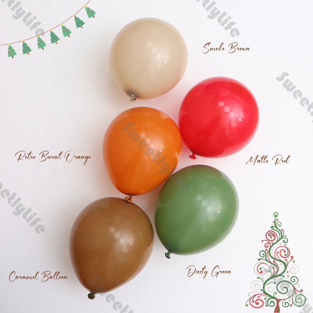 5/10/12/18inch Color Balloons Dusty Green Brown Orange Balloon Bride ...