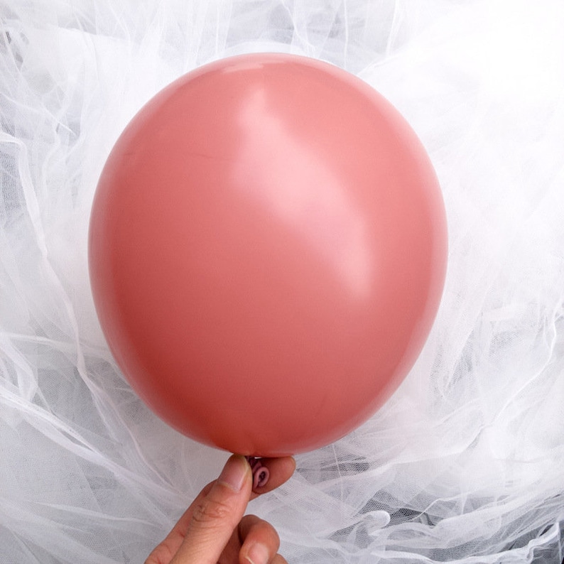 119pcs Retro Dusty Pink Natural Sand Chrome Rose Gold Balloon Garland ...