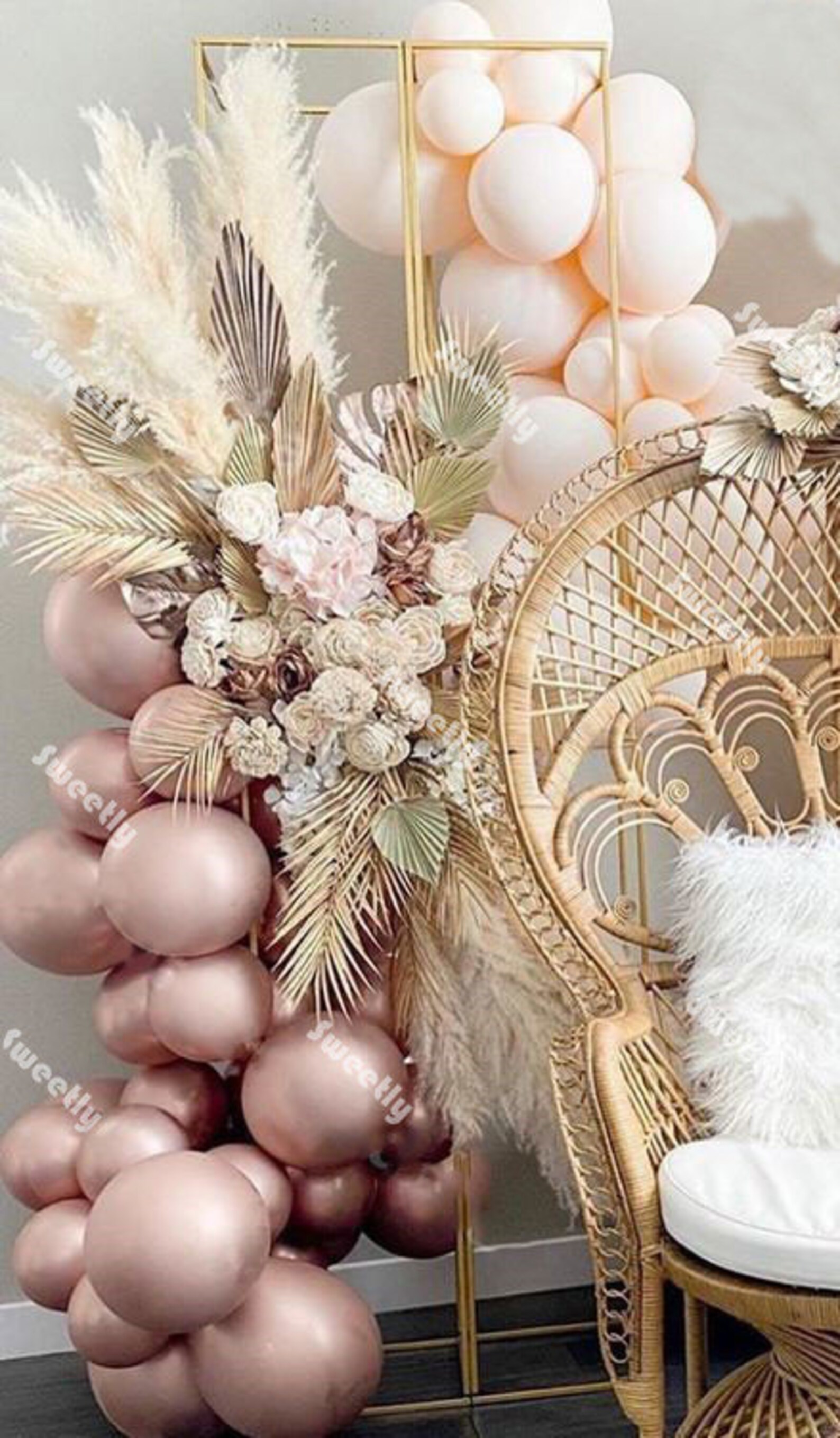 107pcs DIY Chrome Rose Gold RETRO Skin Balloon Arch Garland - Etsy