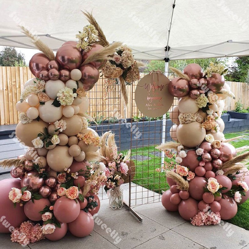 157/81pcs Doubled Cream Peach Dusty Pink Apricot Balloon Arch - Etsy
