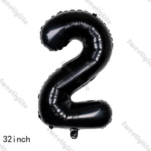 Race Car Themed Black Number Balloon 16/32/40inch DIY Birthday Car ...
