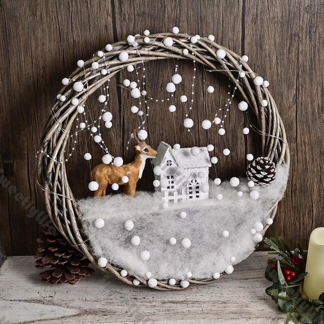 Christmas Tree Front Door Wreath, Front Door Hanging,holiday Gift, Home ...