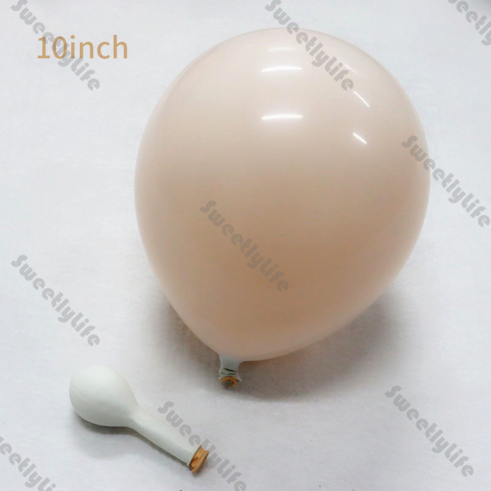 85/160pcs Doubled Apricot Cream Peach Caramel Balloon Arch Kit White ...