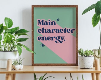 Main Character Poster - Etsy