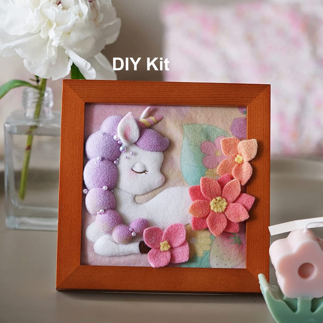 3D Pictured Frame Wool Needle Felting DIY Kit - Etsy