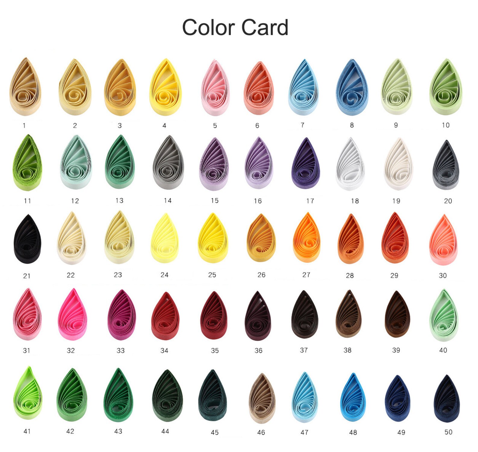 50 Colors to Choose From 1/8 Quilling Paper Strips - Etsy