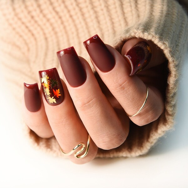 Fall Press on Nails - Etsy