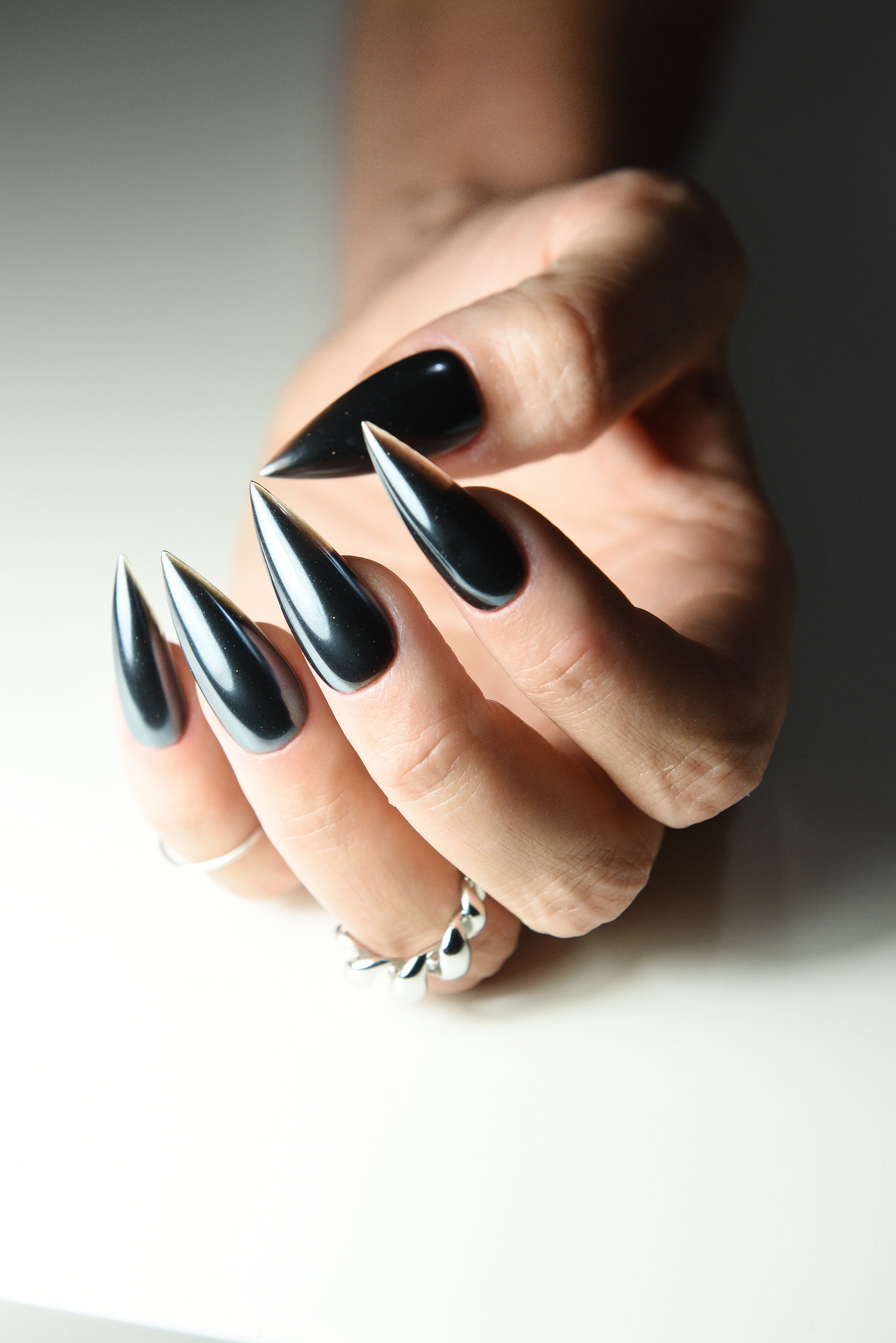 Pointy acrylic nails store