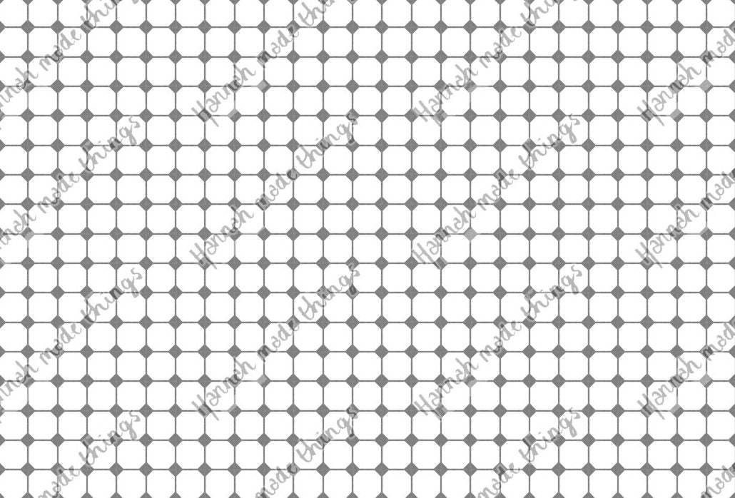 Printable Flooring: Dollhouse Octagonal Tile Pattern Flooring Paper to ...