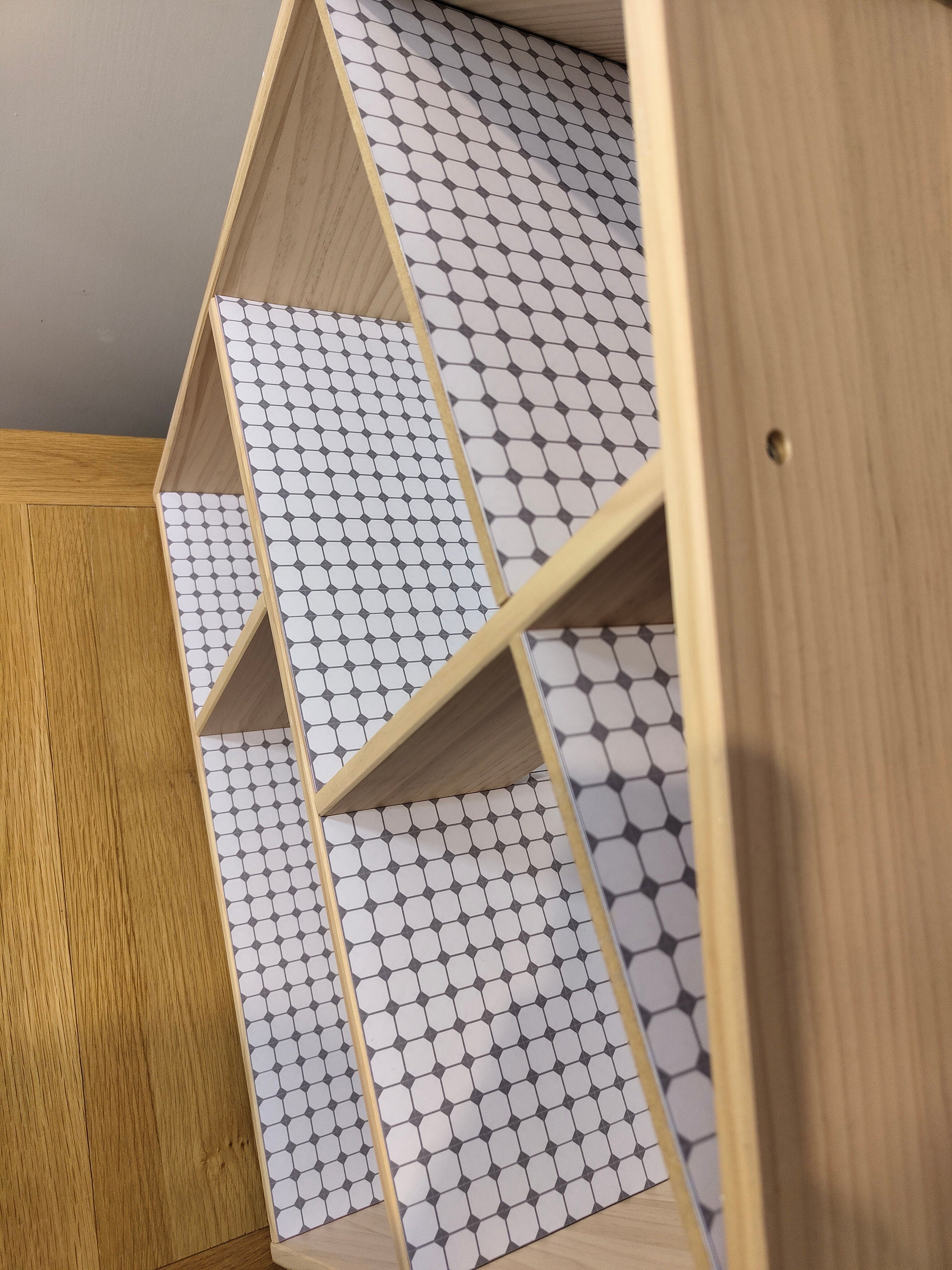 Printable Flooring: Dollhouse Octagonal Tile Pattern Flooring Paper to ...