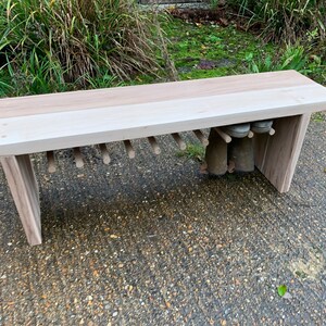 Oak Hallway Bench With Boot Rack/storage - Etsy