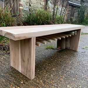 Oak Hallway Bench With Boot Rack/storage - Etsy