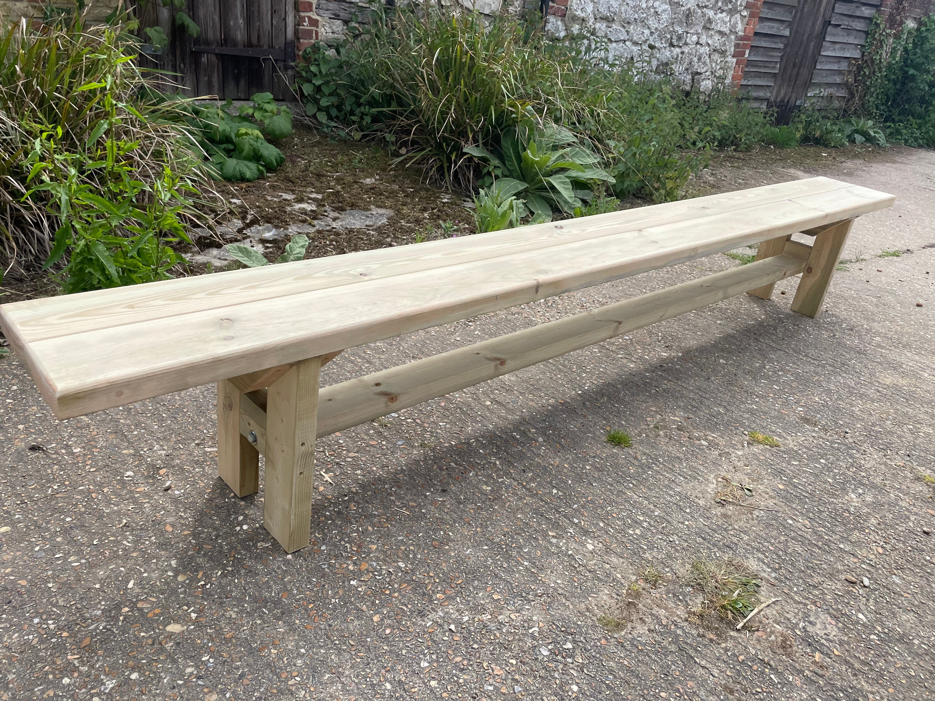 Outdoor timber garden bench store