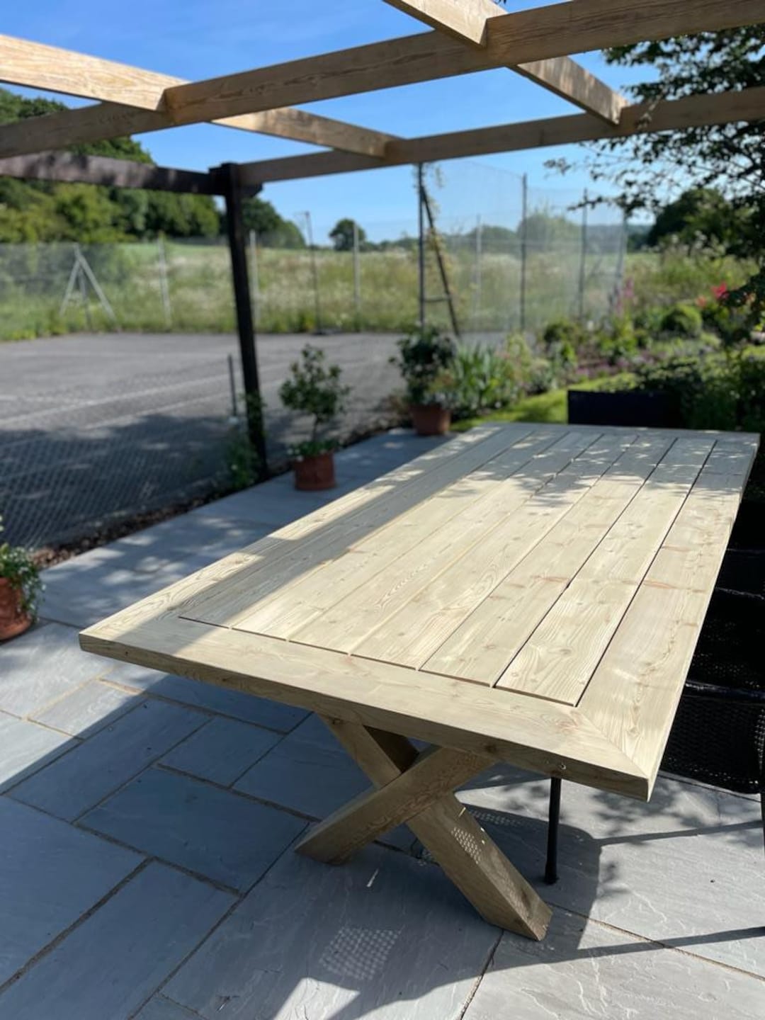 Outdoor Patio Garden Dining Table X Leg (treated) - Etsy UK