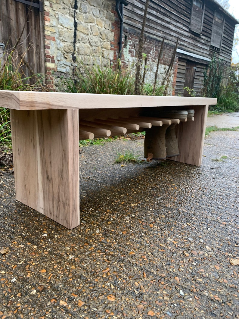Oak Hallway Bench With Boot Rack/storage - Etsy